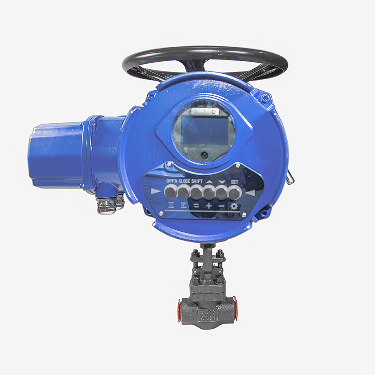 Electric gate valve, electric stop valve with manual forged steel ...