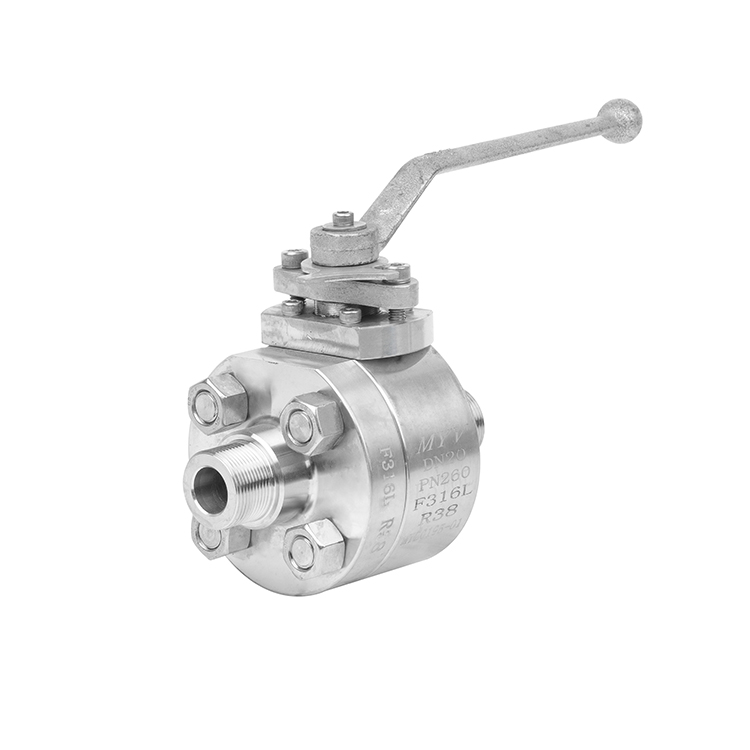 High pressure two piece stainless steel ball valve F316 forged high ...